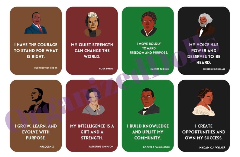 Black History Affirmation Cards | Classroom Decor (digital Download) - Etsy