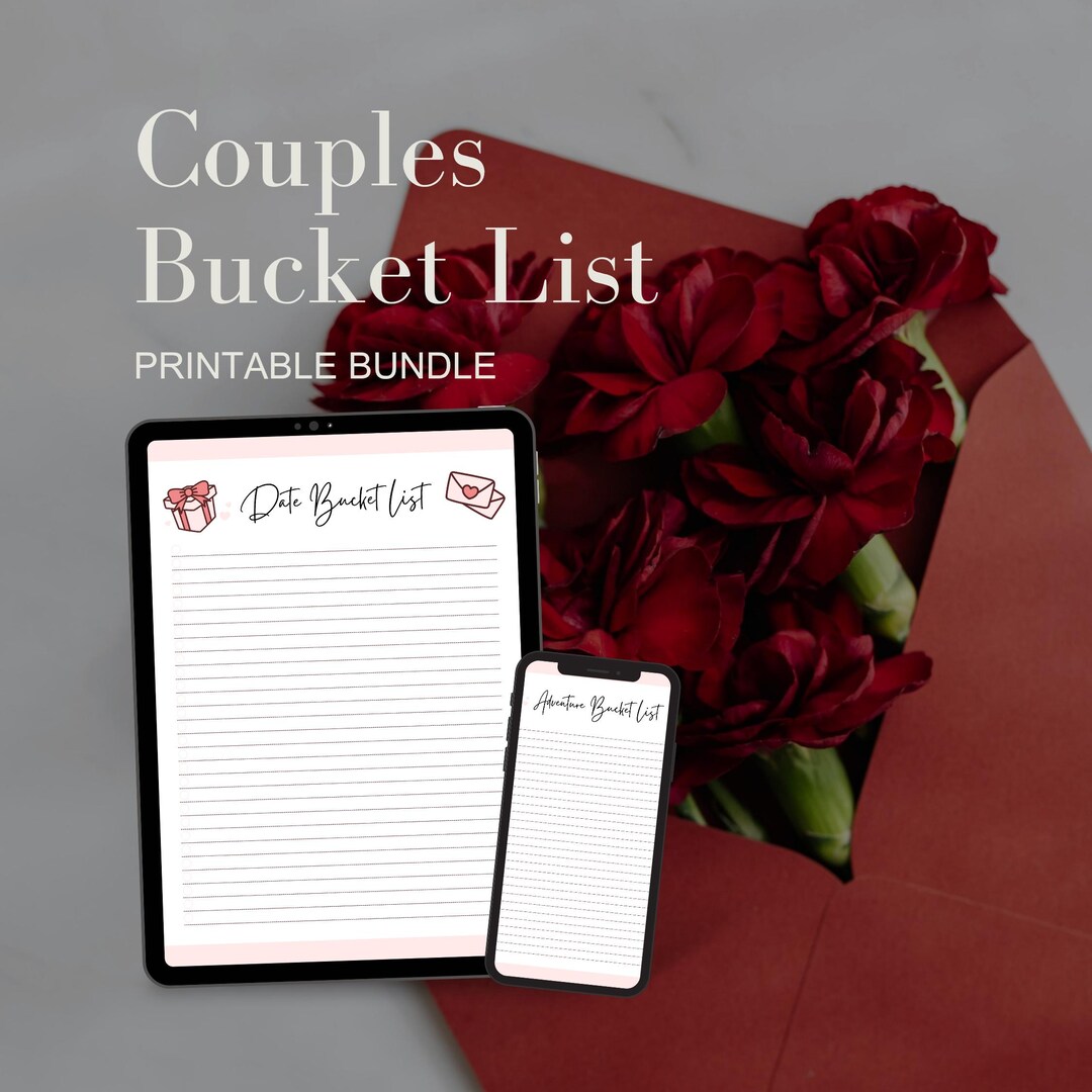 Printable Couples Bucket List Bundle, Plan Trips, Dates and Life Goals ...