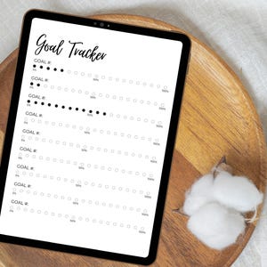 Minimalist Goal Tracker Printable | Digital Goal Setting Planner | US ...