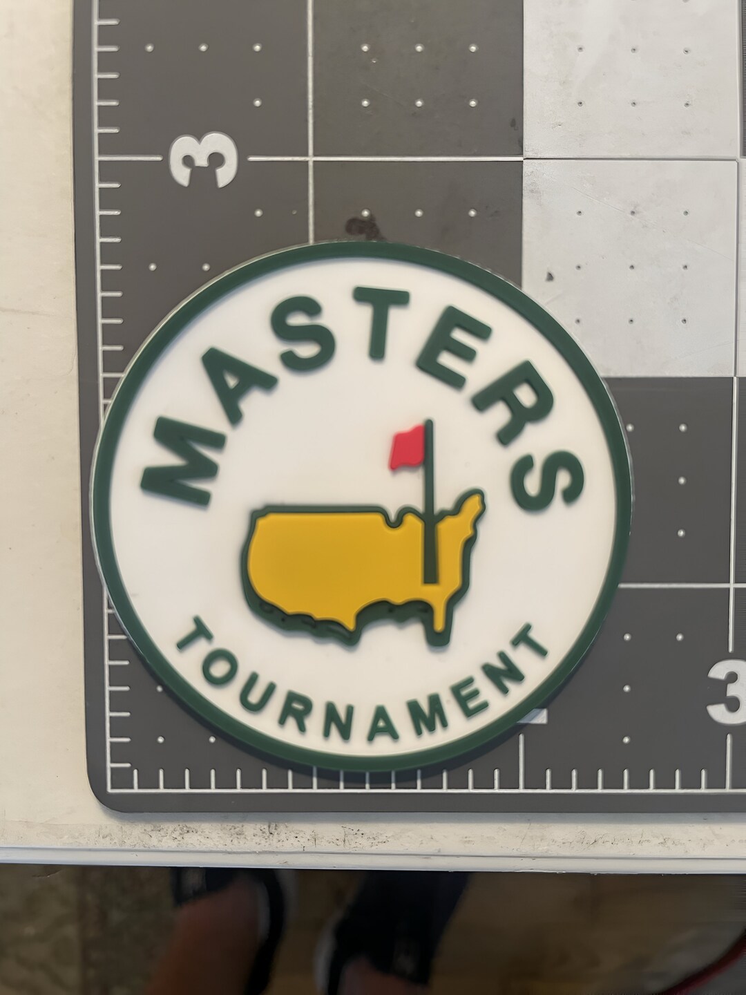 MASTERS LOGO PVC 3D Patches - 2.5 Inches Round With Adhesive Backing ...