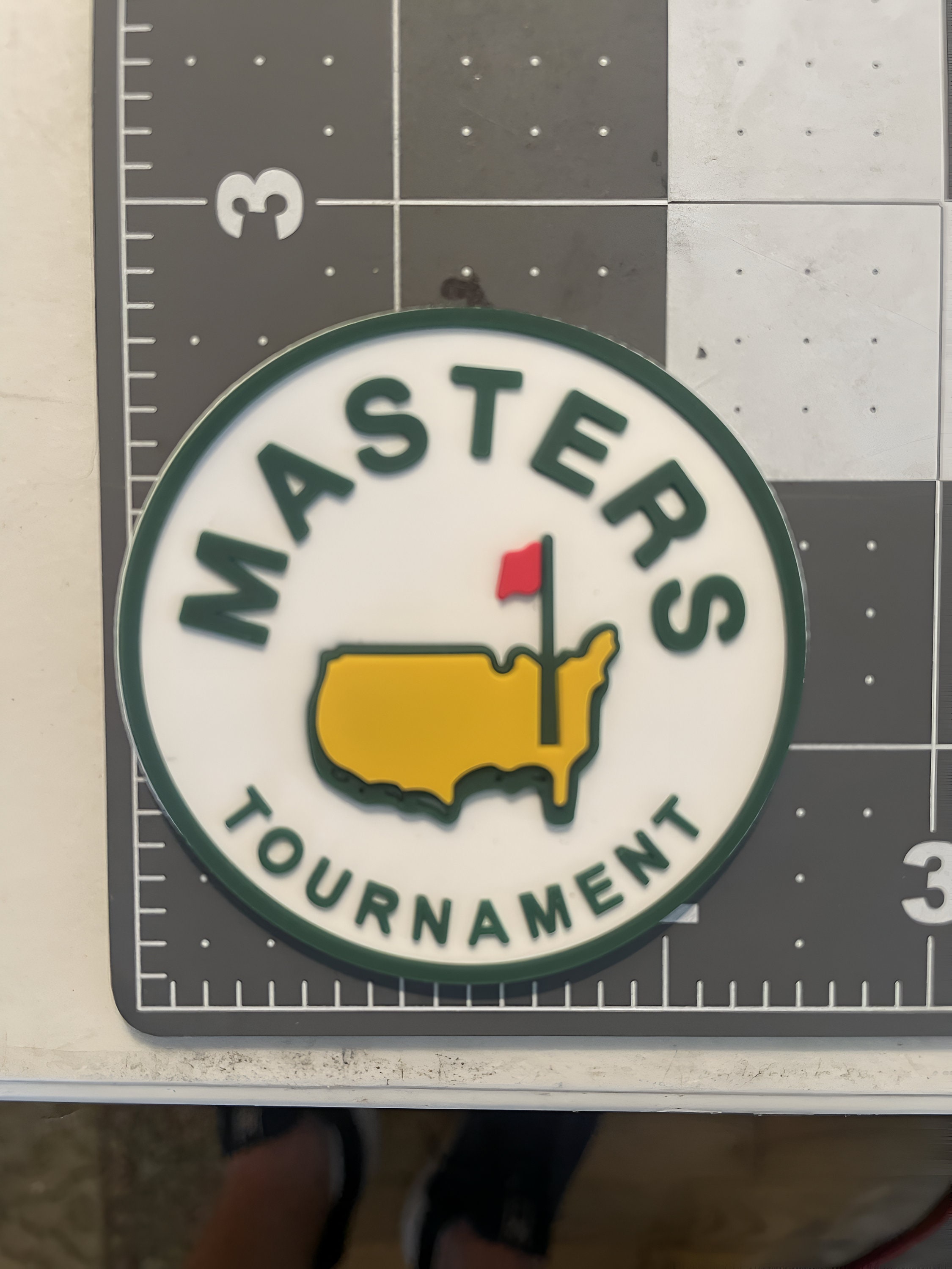 MASTERS LOGO PVC 3D Patches - 2.5 Inches Round With Adhesive Backing ...