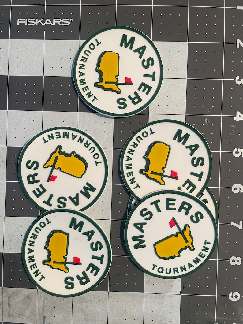 MASTERS LOGO PVC 3D Patches - 2.5 Inches Round With Adhesive Backing ...