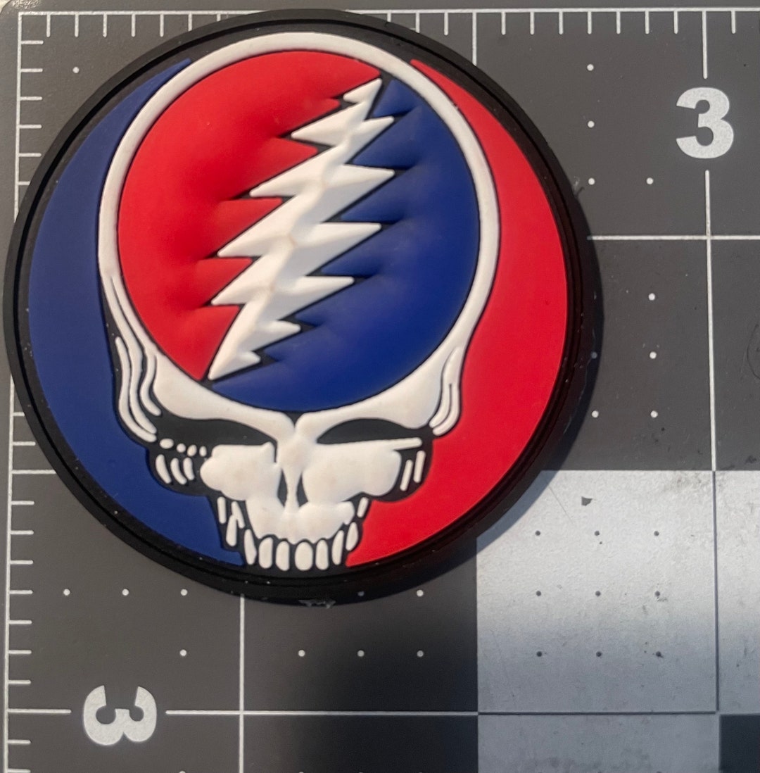 GD Steal Your Face PVC Rubber Patch. 2.5 Inch Size. With Adhesive ...