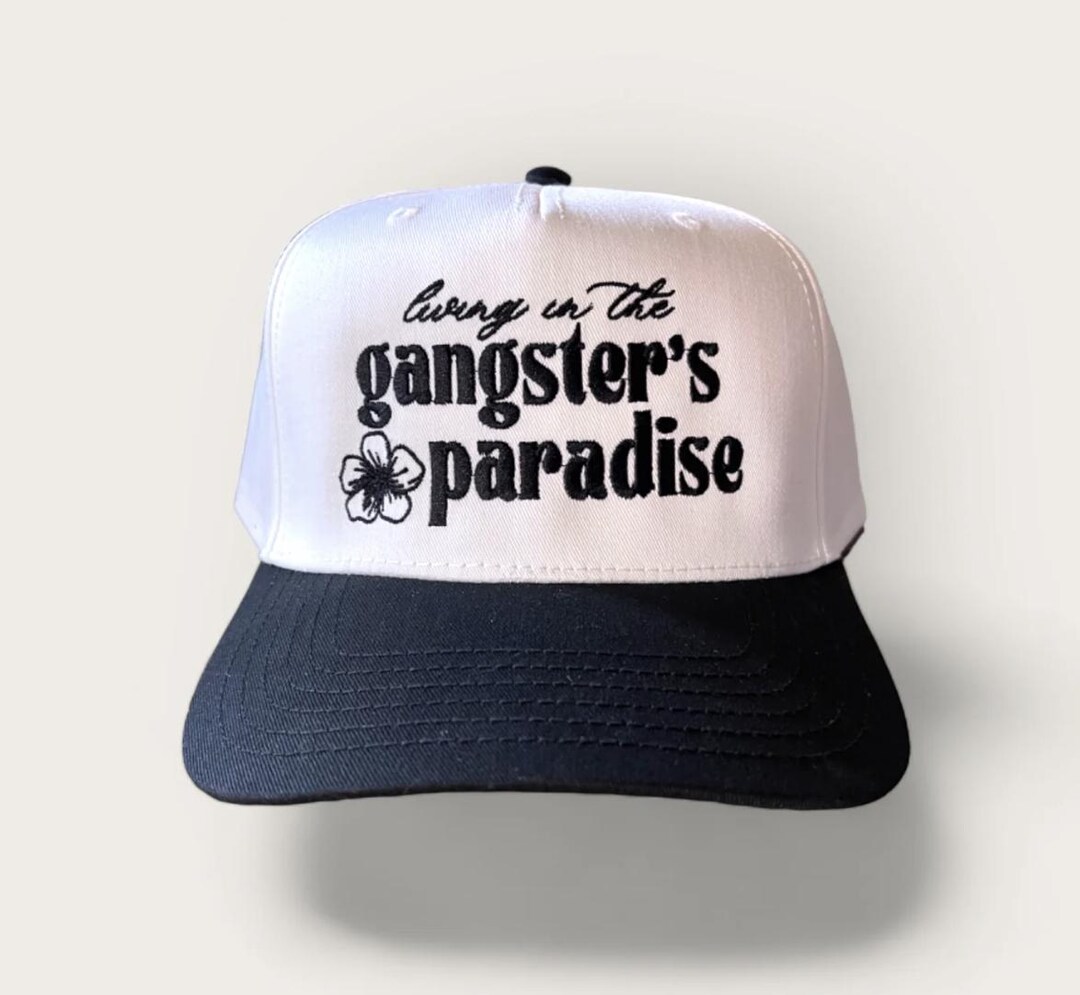 Gangster's Paradise Classic Trucker Hat, Black and White Trucker Hat ...