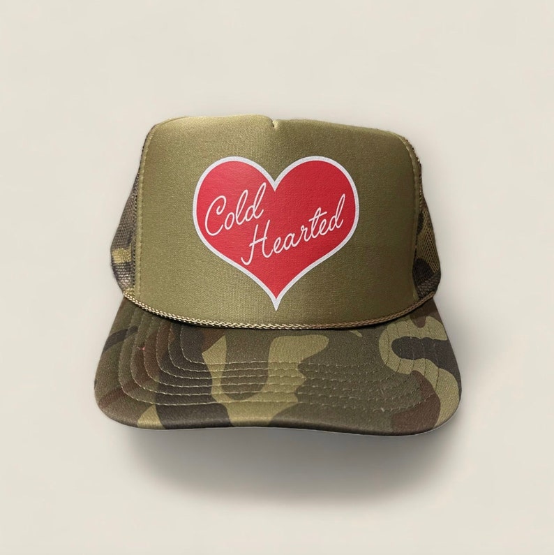 Cold Hearted Camo Trucker Hat, Valentine's Day Hat, Gift for Her - Etsy