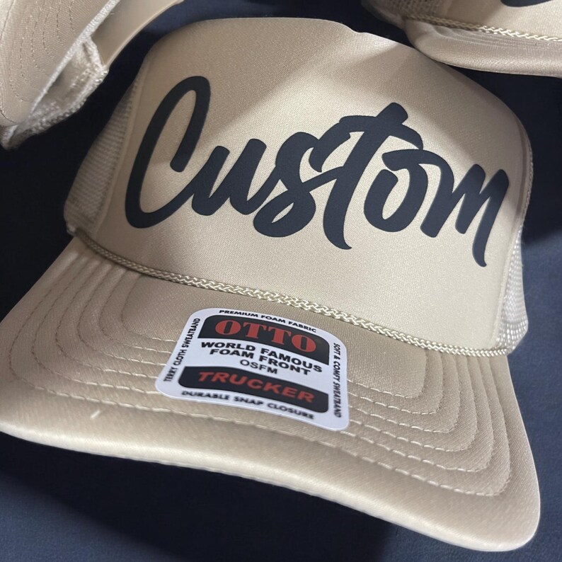 Custom PUFF Print Trucker Hat, City and State Hats, Personalized Foam ...