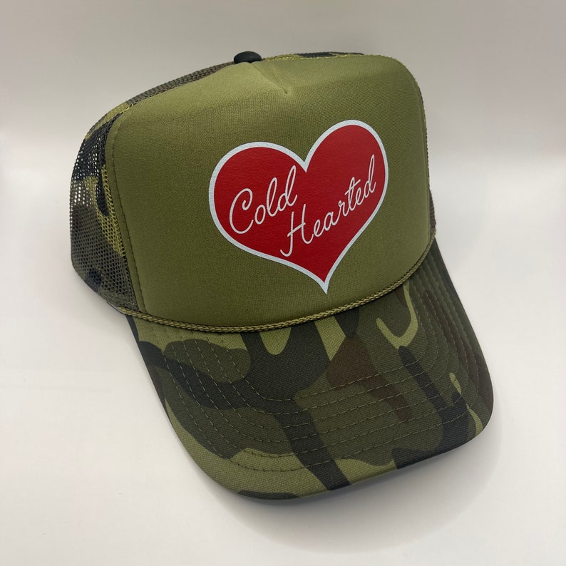Cold Hearted Camo Trucker Hat, Valentine's Day Hat, Gift for Her - Etsy
