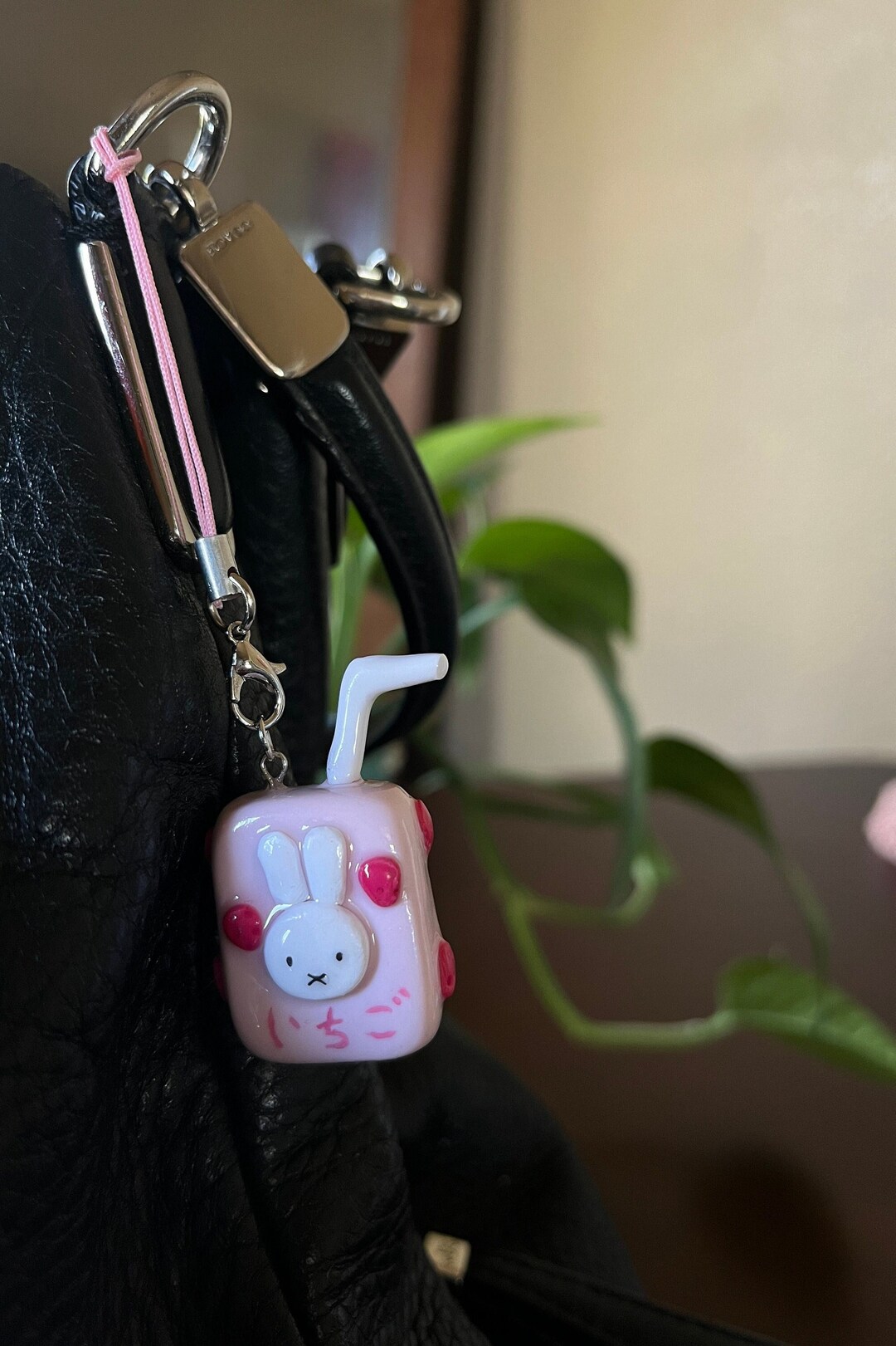 Handmade Strawberry Milk Charm, Ichigo Milk Charm, Phone Charm, Handbag ...
