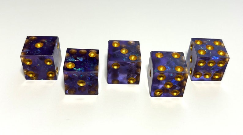 Mystical 5 Piece Sharp Edge Pip Resin D6 Dice Set - Etsy