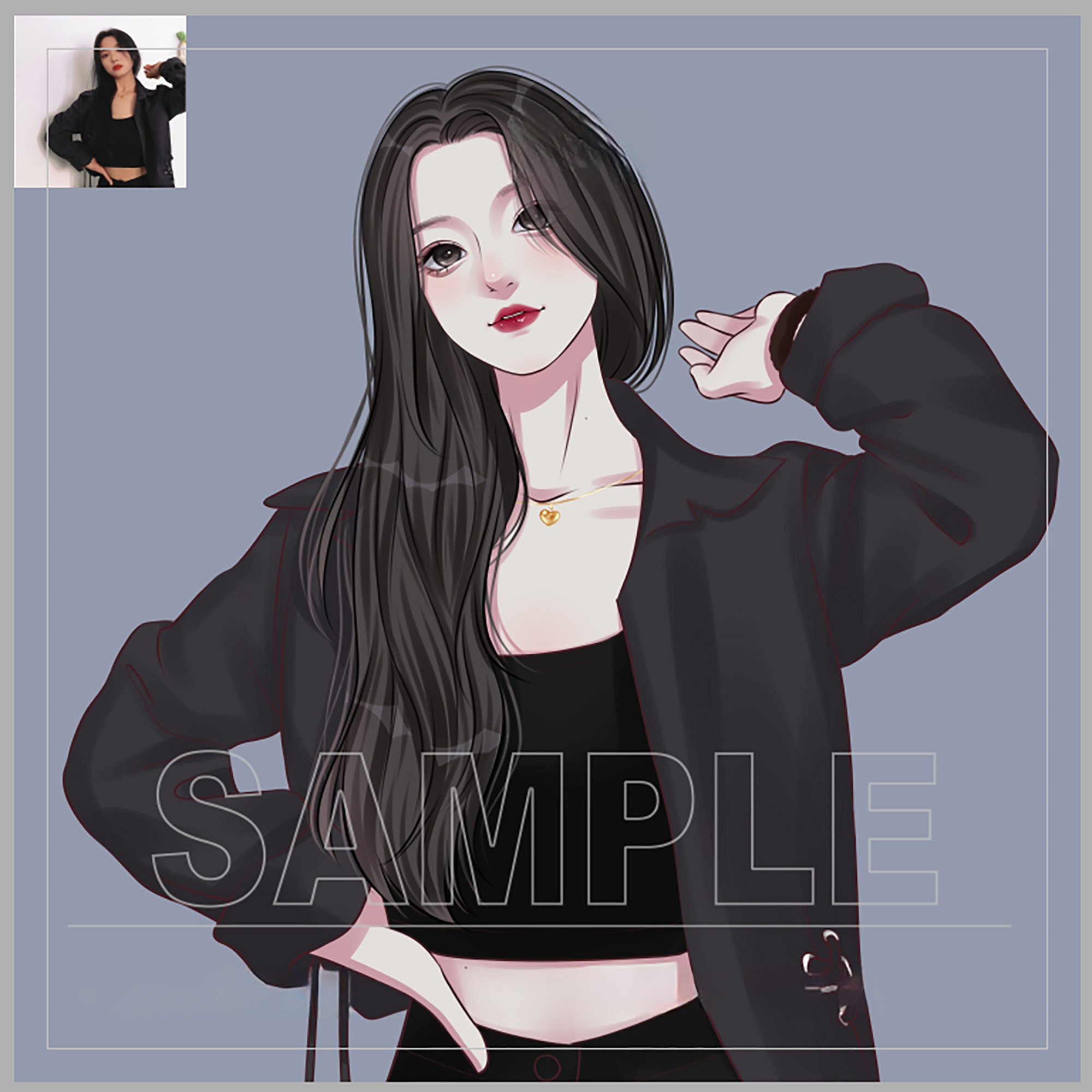 Custom Hand Drawn Anime Style Portraits, Portraits From Photo, Drawing ...