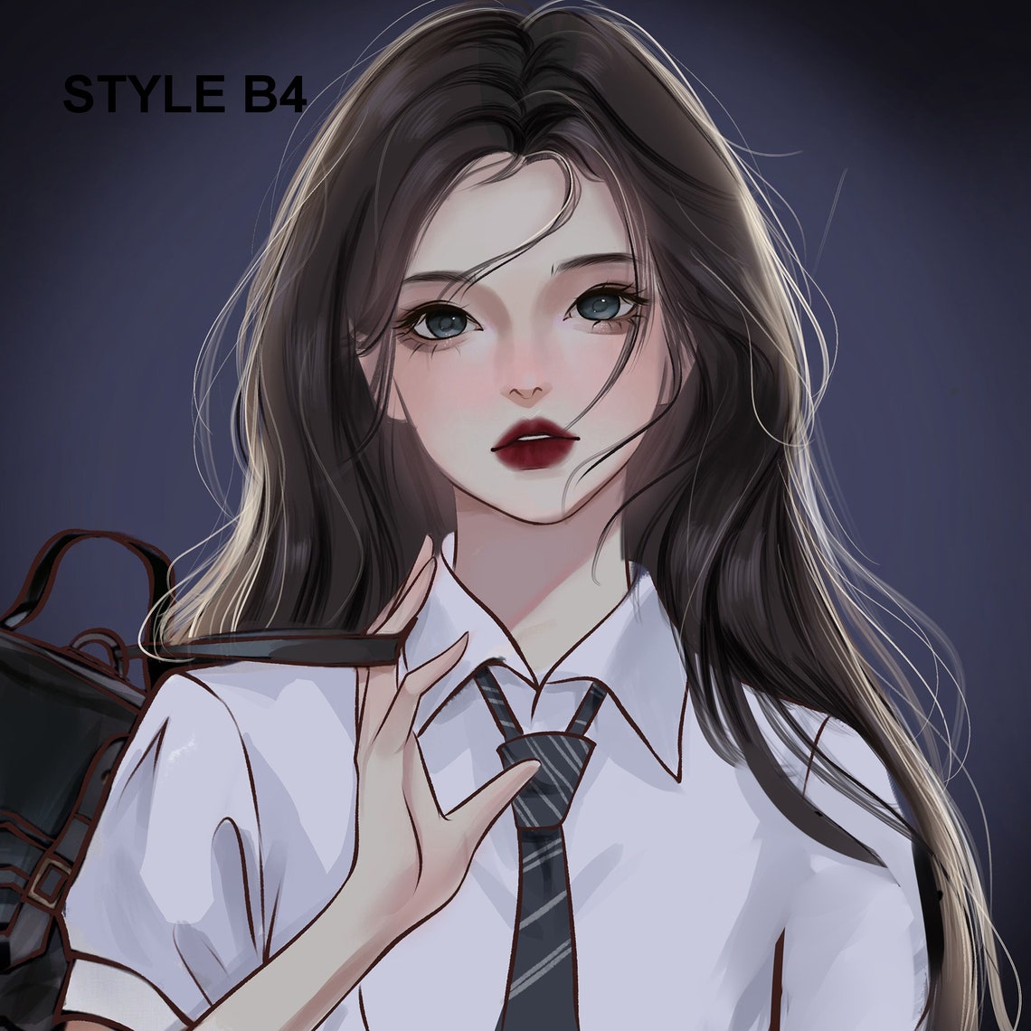 Custom Hand Drawn Anime Style Portraits, Portraits From Photo, Drawing ...