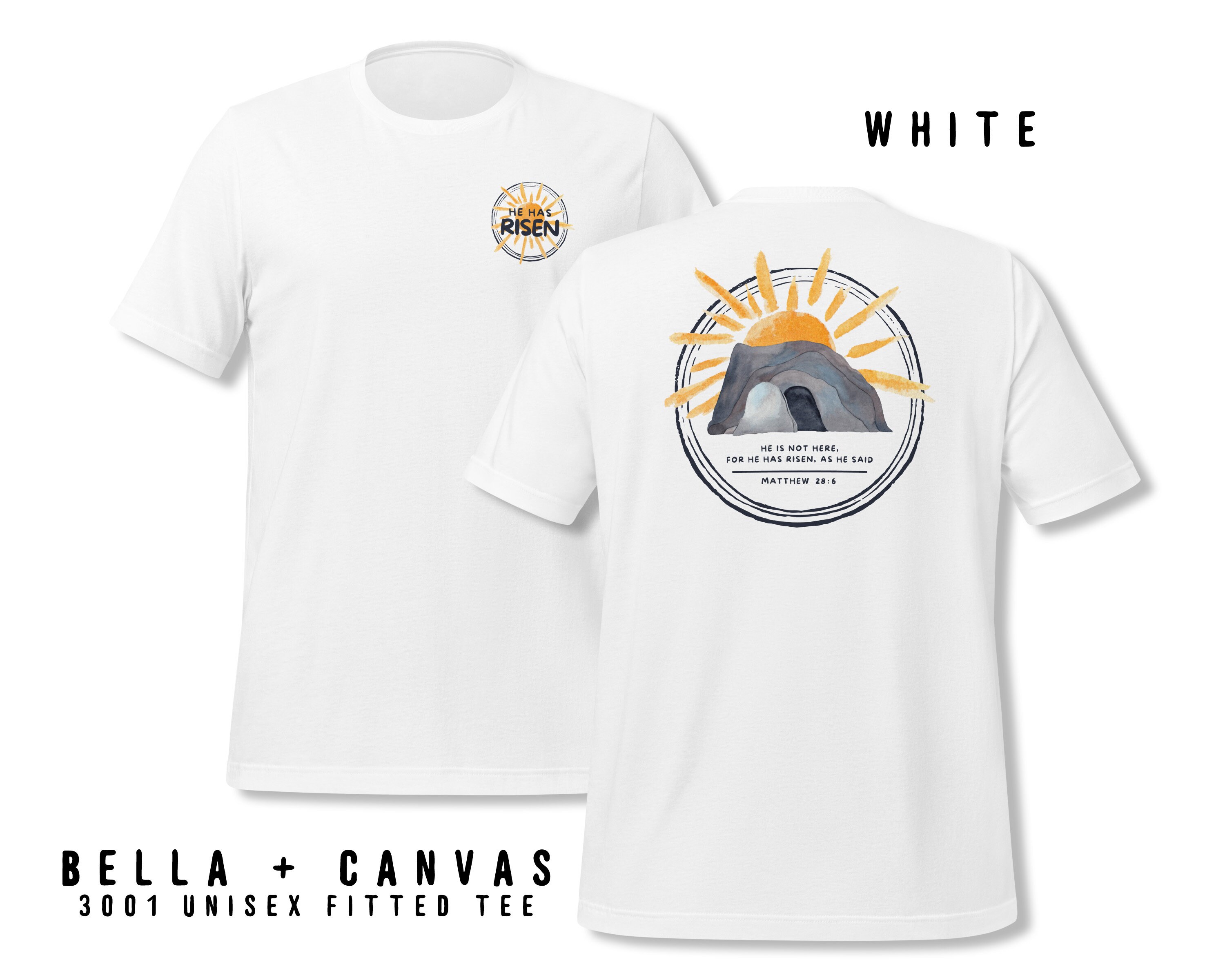 He Has Risen Shirt, He is Risen Tee, Easter Jesus Resurrection Sunday ...