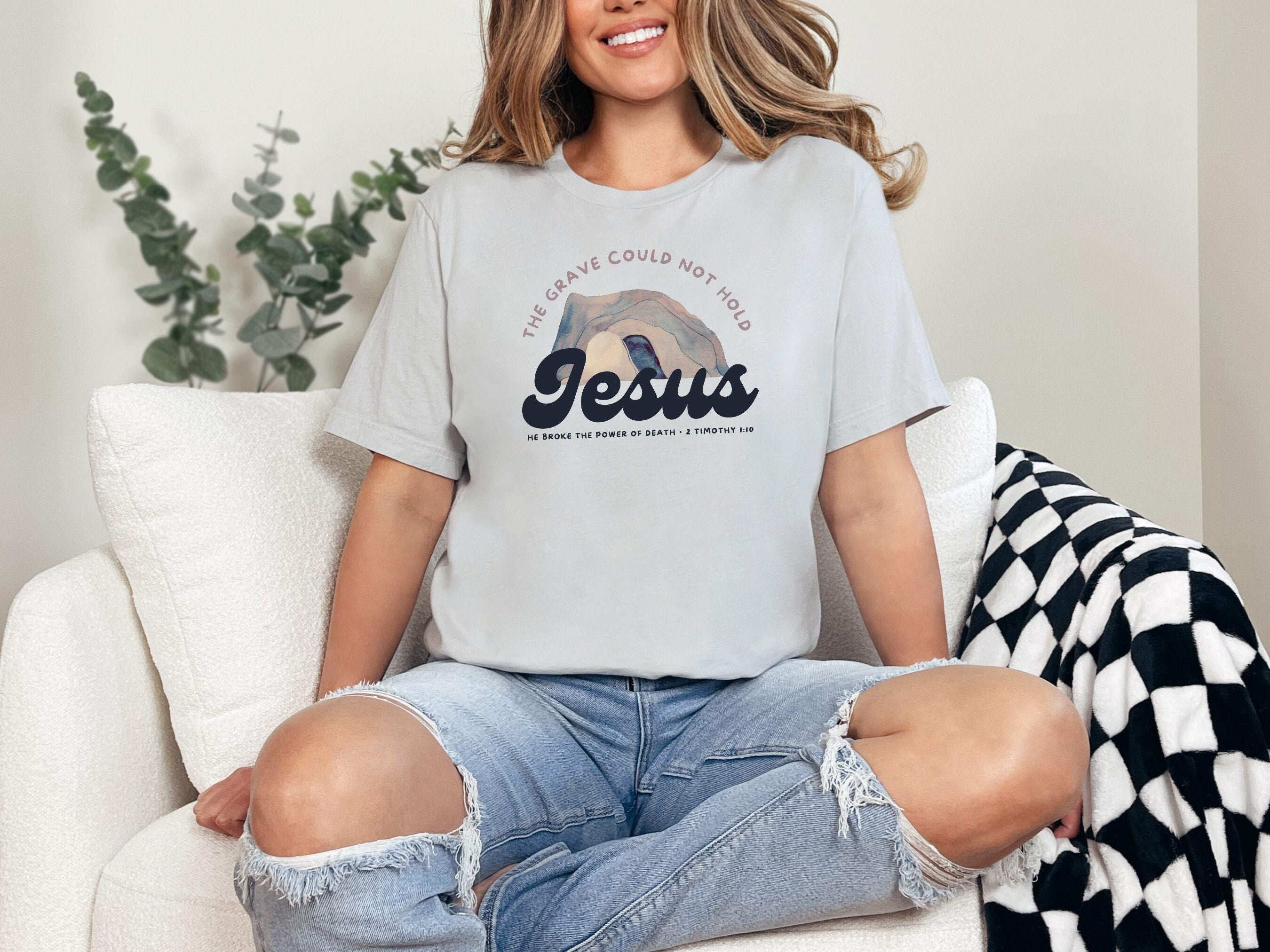 Jesus Overcame the Grave Tee, Bible Verse Shirt, Easter Gift, Christian ...