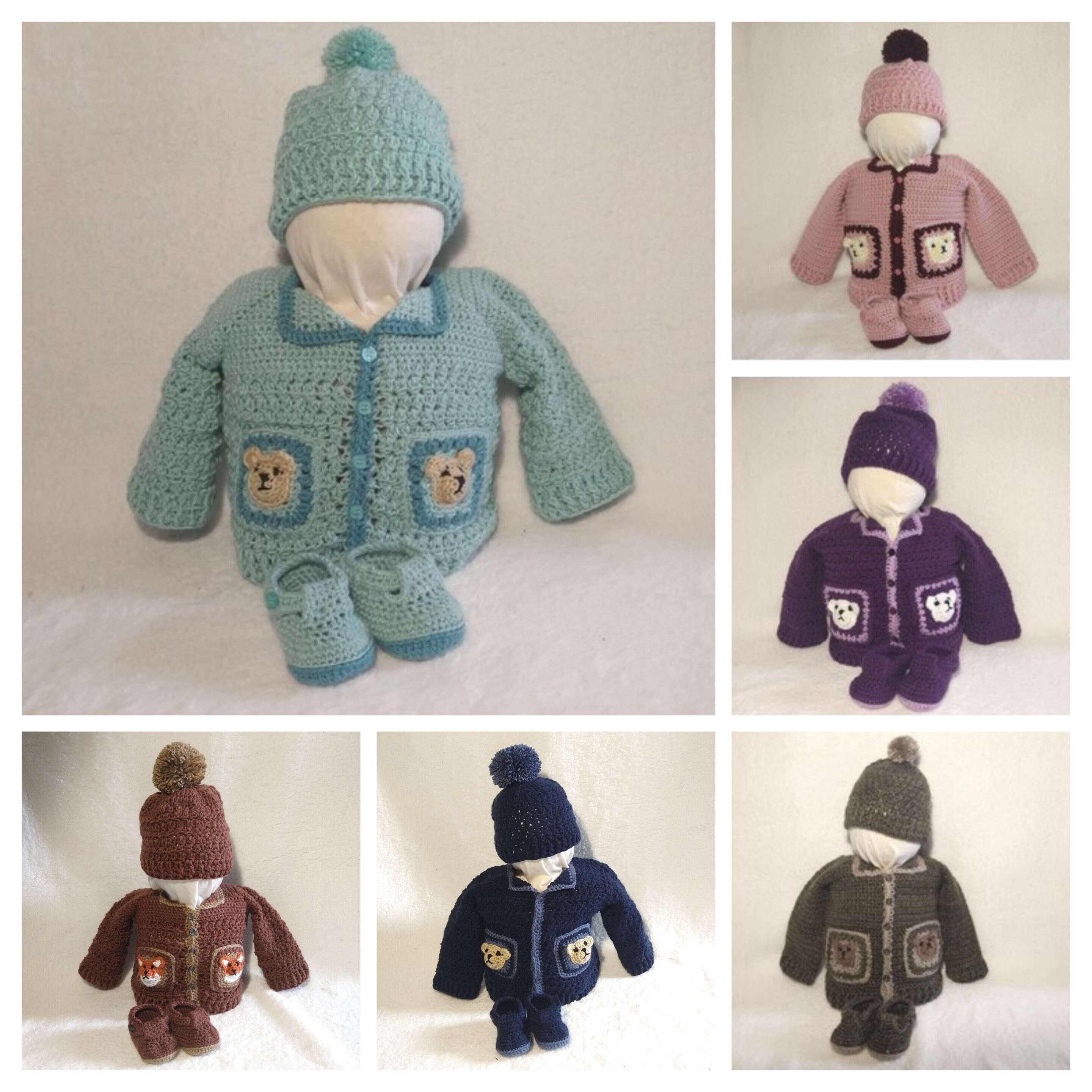 Baby Blanket - Fox, Teddy Bear, or Ripple Afghan Hand Crocheted - Etsy