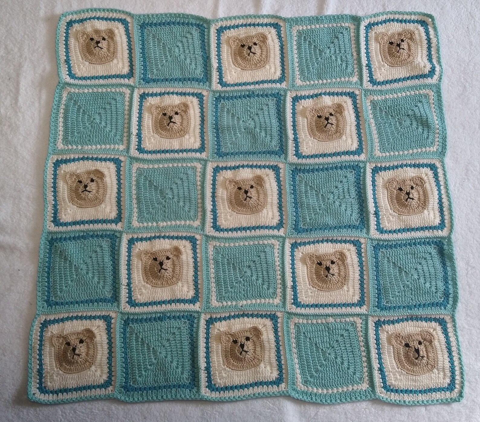 Baby Blanket - Fox, Teddy Bear, or Ripple Afghan Hand Crocheted - Etsy