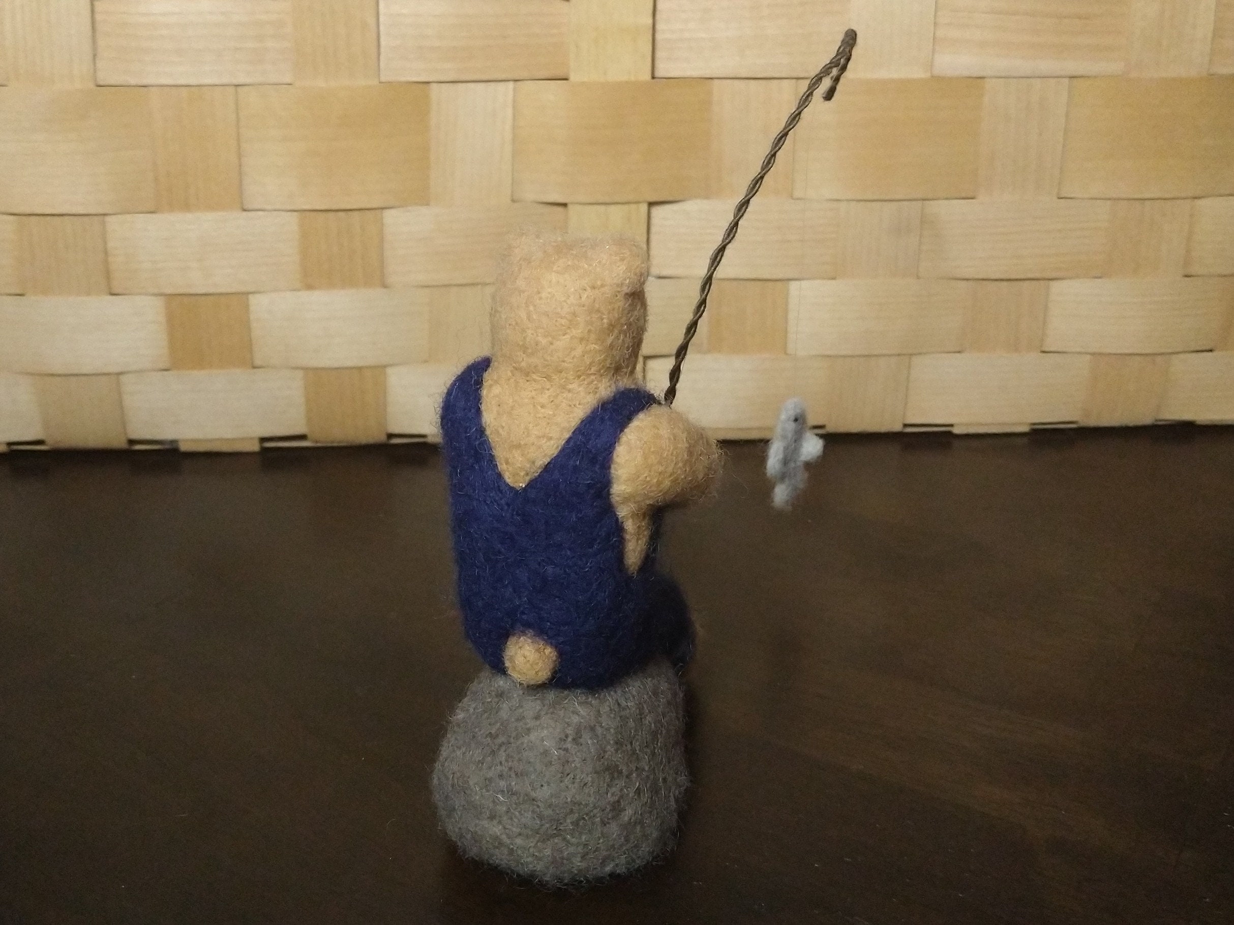 Hand Needle Felted Fishing Teddy Bears - Etsy