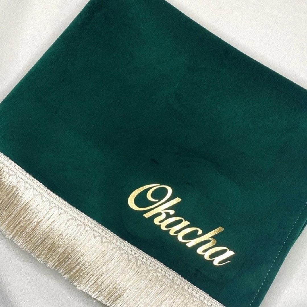 Personalized Prayer Mat / Velvet Prayer Mat - Etsy