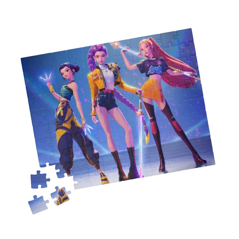 Puzzle, K-pop Demon Hunters 110 Piece Jigsaw, Kpop Fan Gift, Korean Pop ...