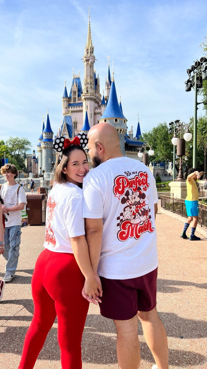 Match Disney Couple Outfit Mickey Perfect Match Matching Outfit Flannel ...