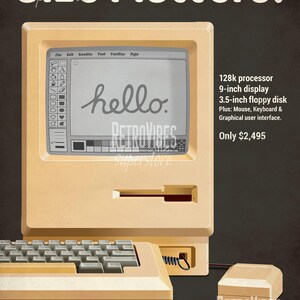 Vintage Advertising Poster: Computers. 1980s Retro Style Art Print (NOT ...