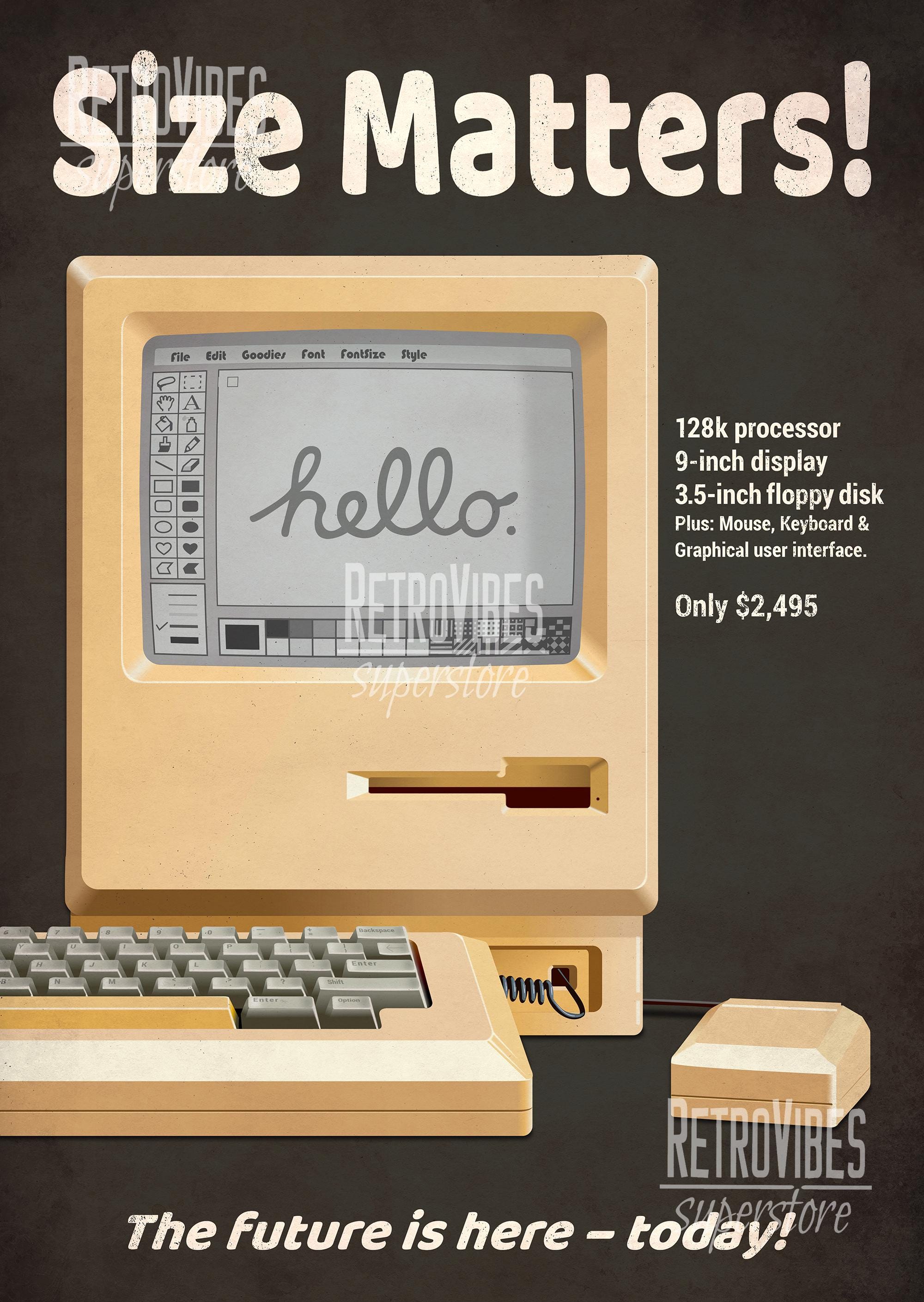Vintage Advertising Poster: Computers. 1980s Retro Style Art Print (NOT ...