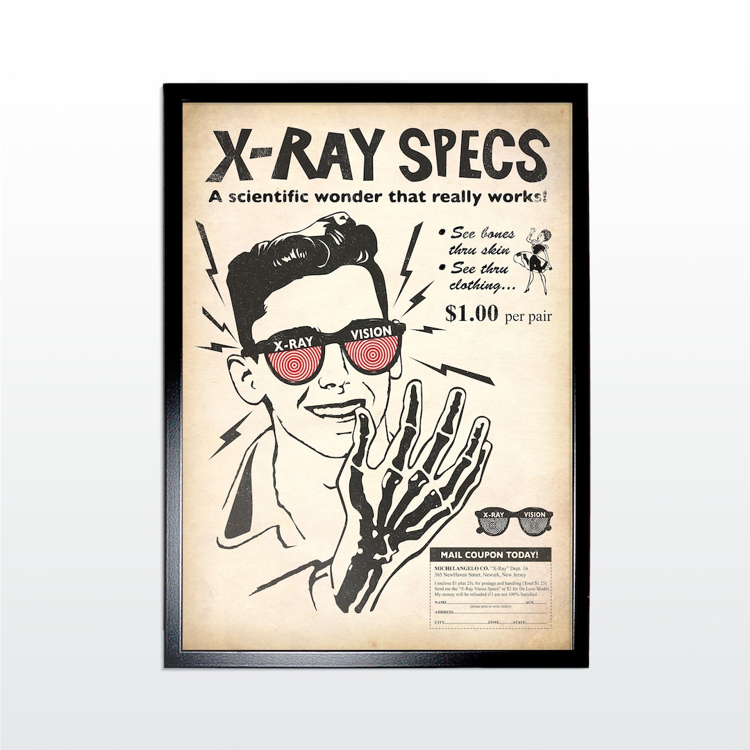Vintage Advertising Poster: Children's Toys, X-ray Specs 1950s Retro ...