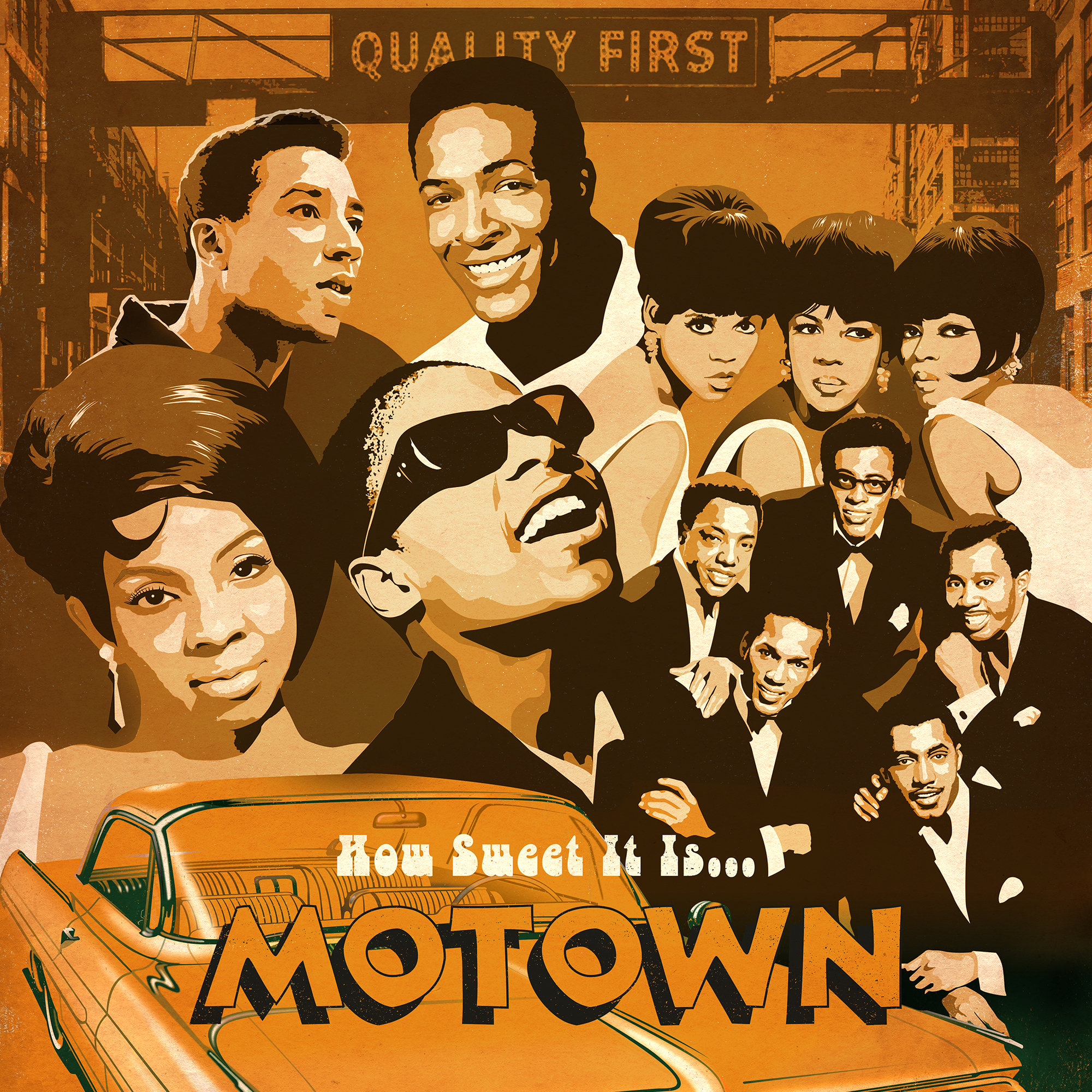MOTOWN: How Sweet It is Retro Style A2 Music Poster. Finest Quality Art ...
