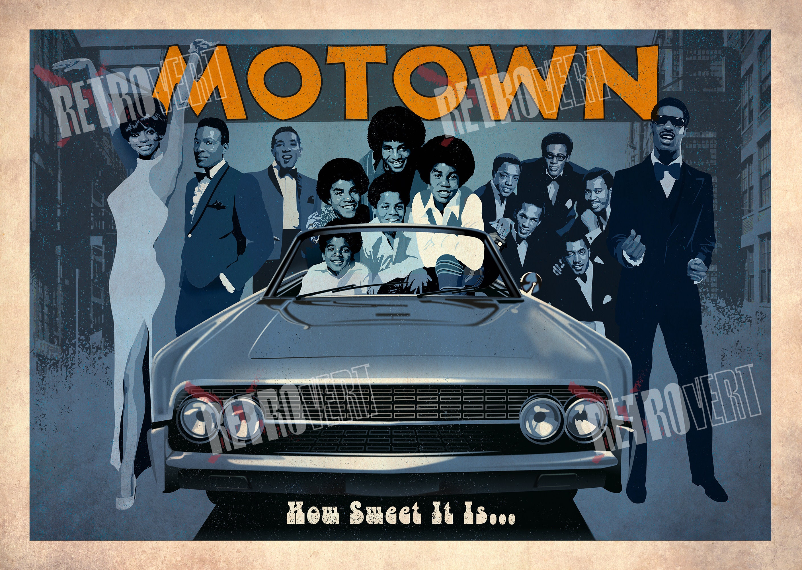 MOTOWN: Second That Emotion. Retro Motown Music Poster A2 Art Print ...