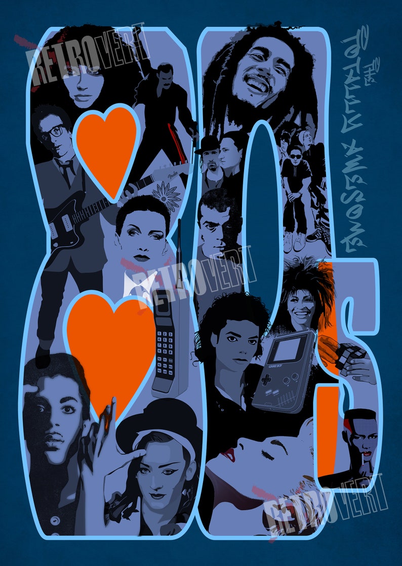 1980s: Totally Awesome 80's. Retro Style 80s Music Poster Art Print. Finest Quality Printed to ...