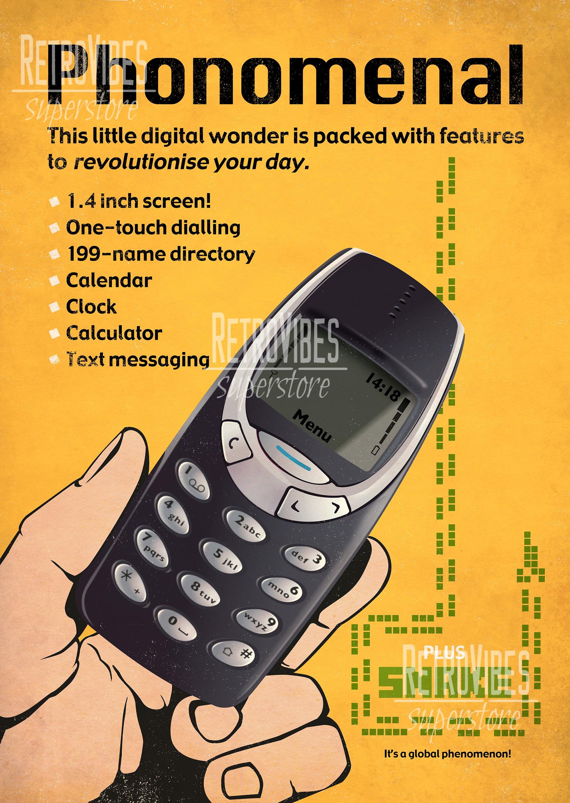 Vintage Advertising Poster: Mobile/cell Phone. 1980s Retro Style Art ...