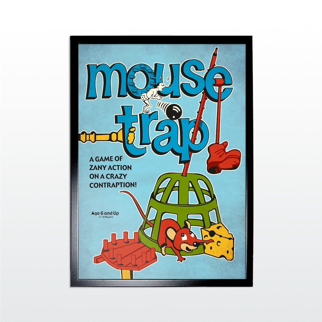 Vintage Advertising Poster: Mouse Trap. 1970s Games Retro Style Art ...