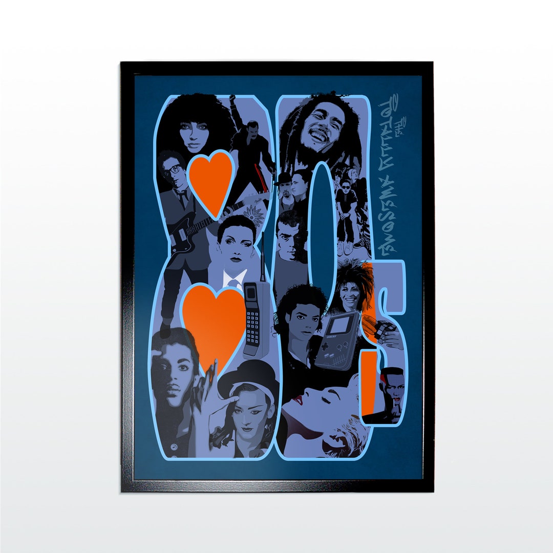 1980s: Totally Awesome 80's. Retro Style 80s Music Poster Art Print ...