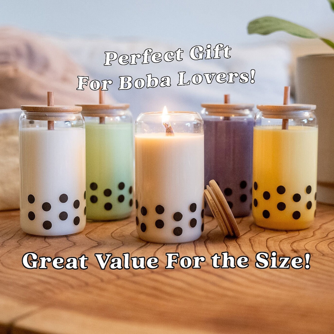 Boba Tea Candle, 13.5 Oz, Great Value for the Size!, Multiple Scents ...