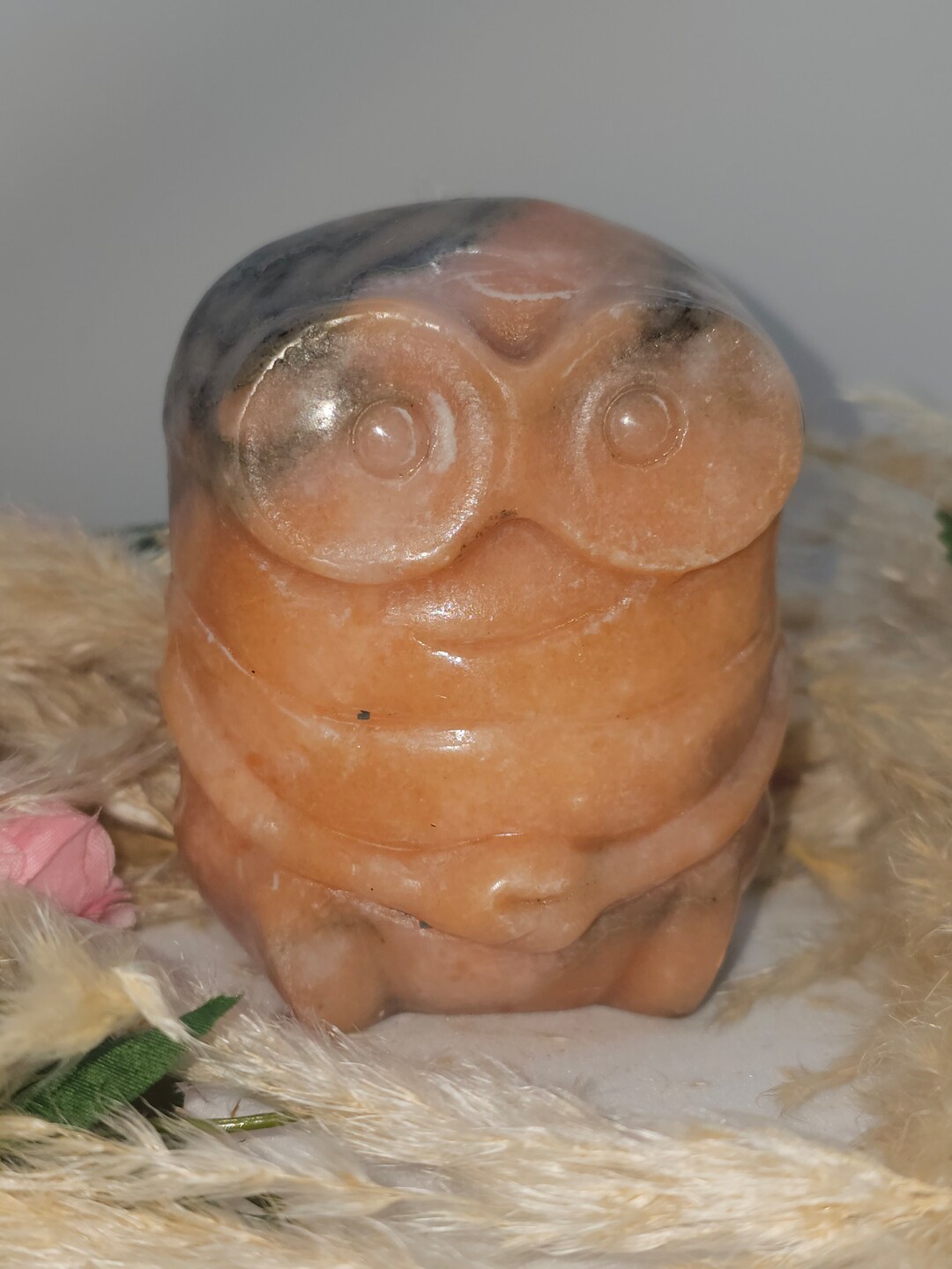 Orange Calcite Crystal Minion Carving, Natural Healing, Reiki ...