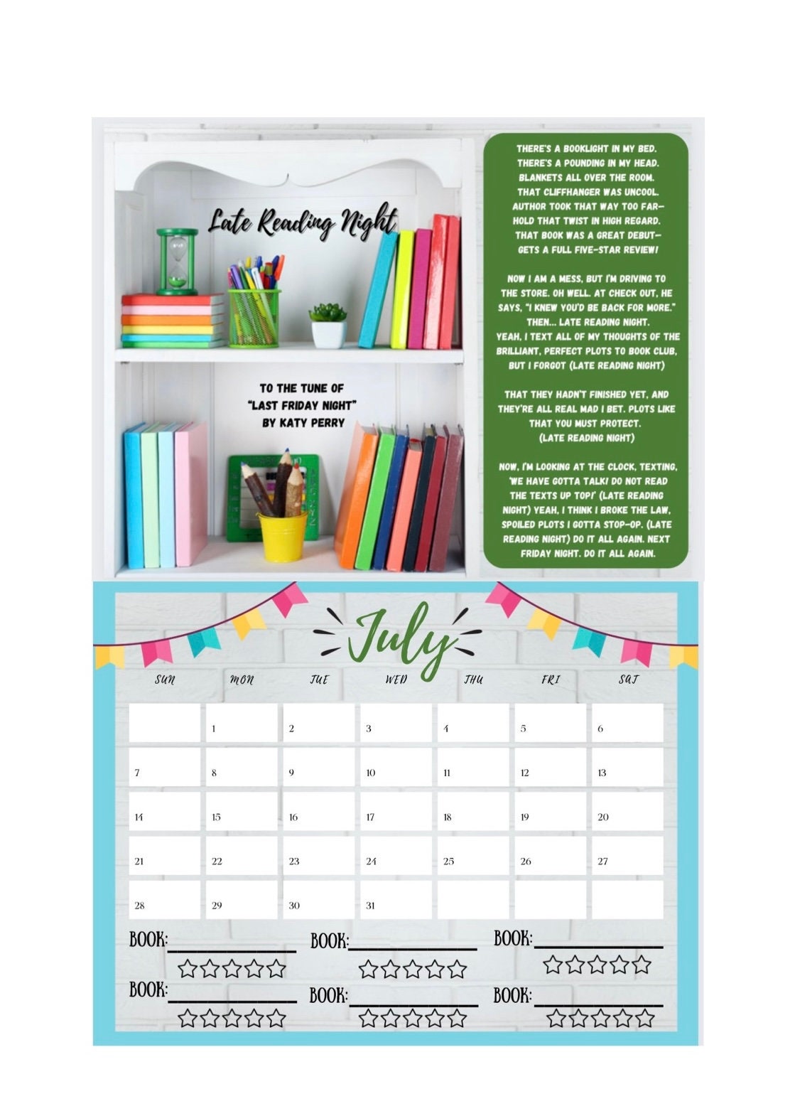 2024 Bibliophile Calendar - Etsy