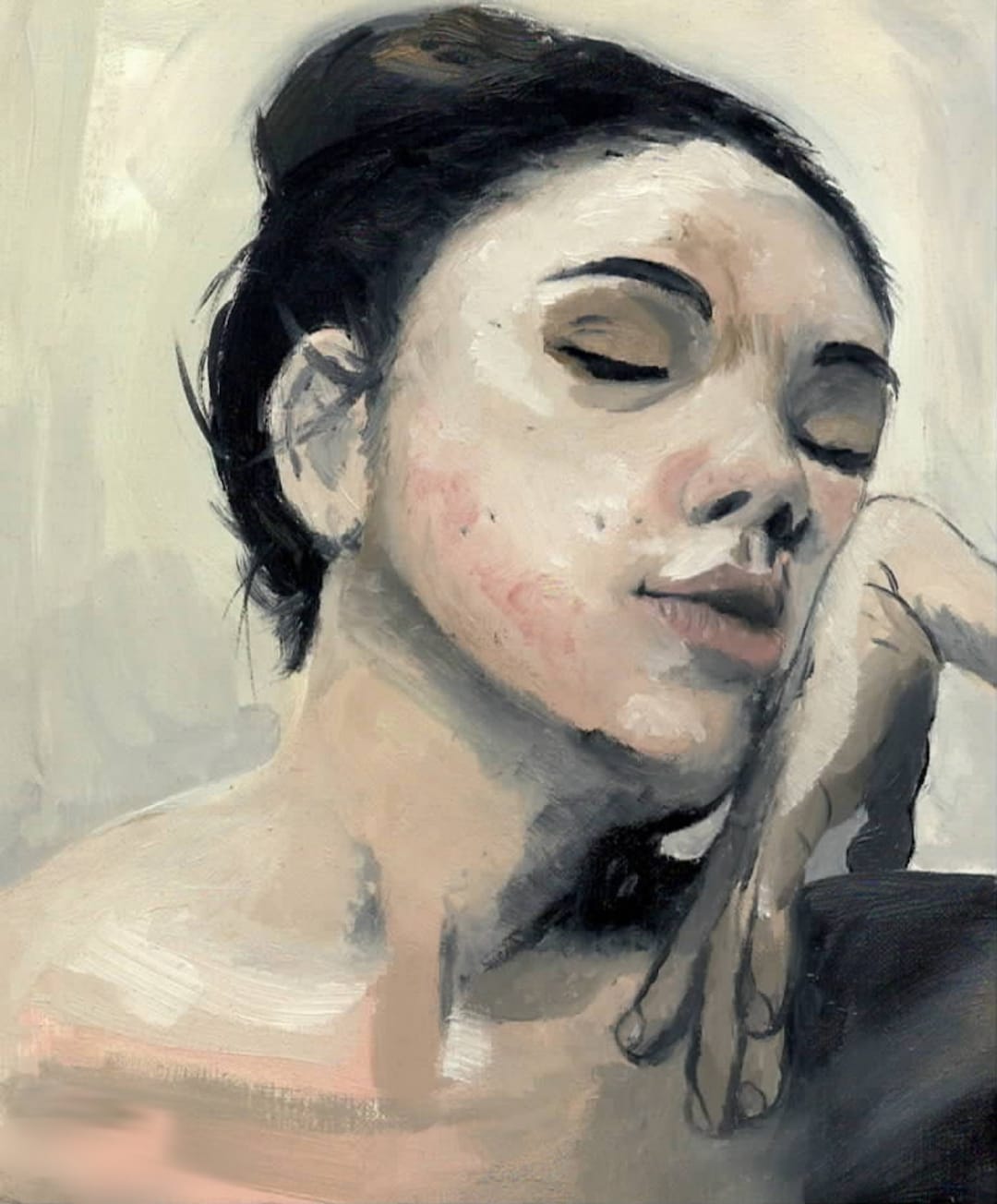 Napping Girl - Oil Painting Print 4x6 In - Etsy