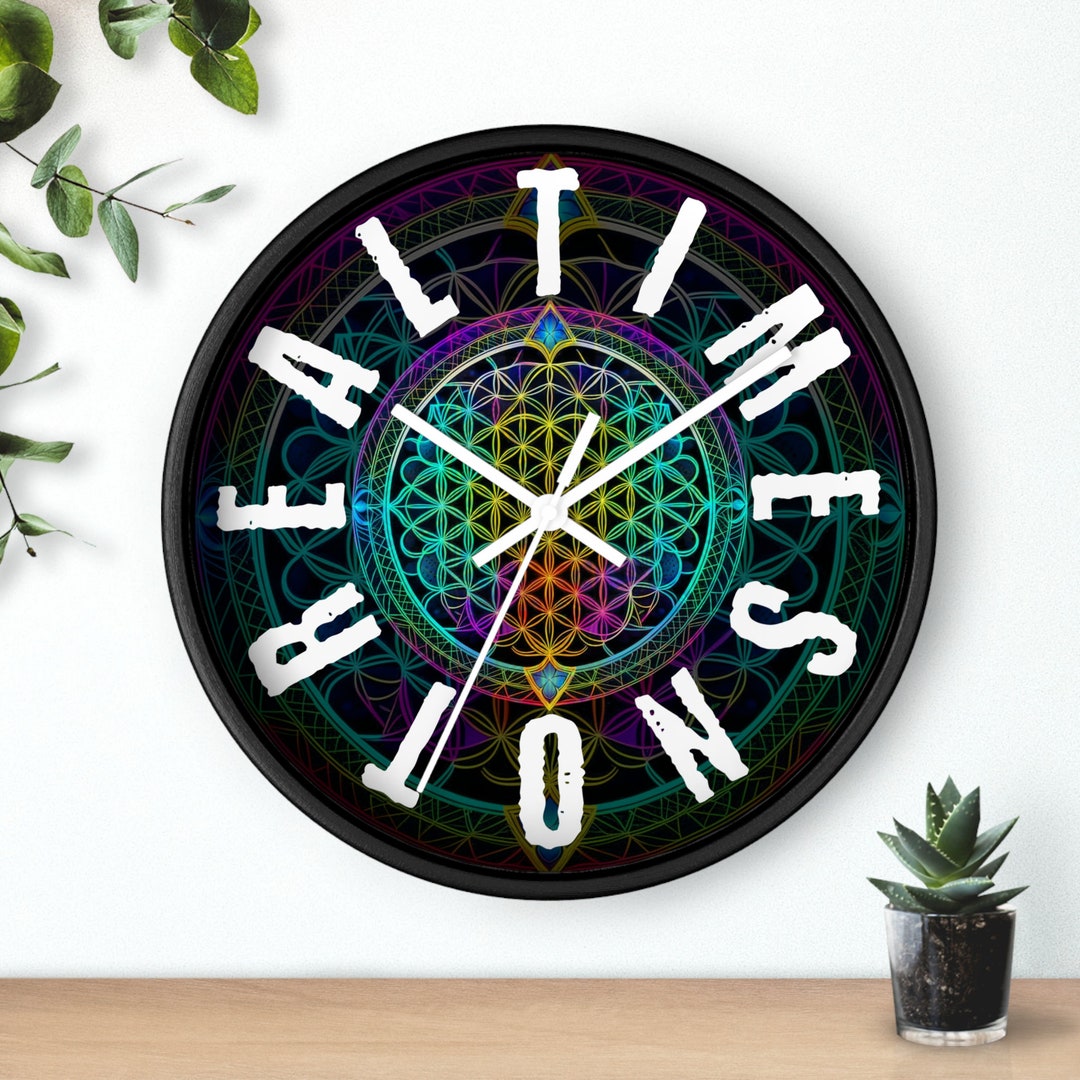 Flower of Life Wall Clock: Metaphysical Design, Starseed Decor - Etsy