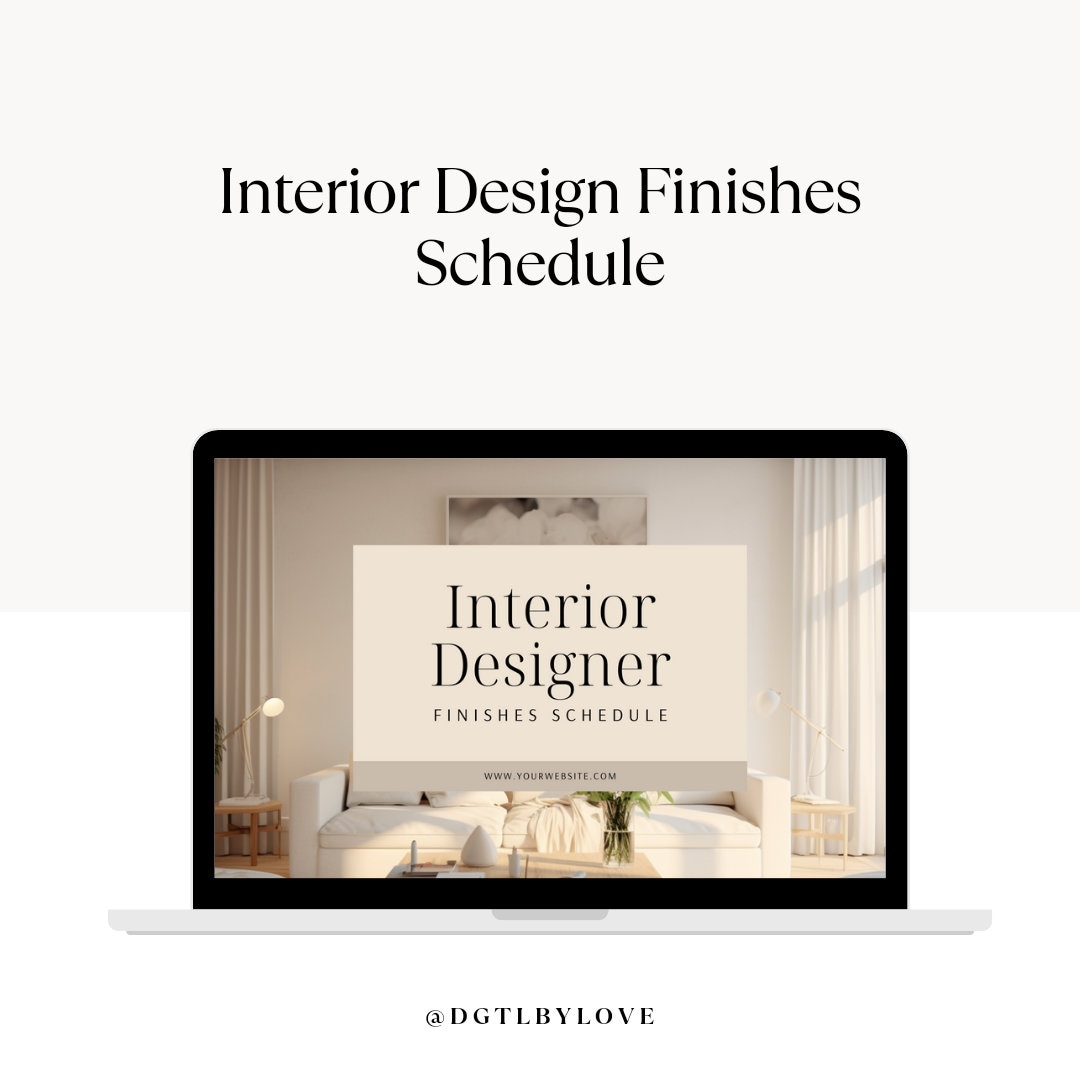 Interior Design Finishes Schedule, Canva Template, Editable Template ...