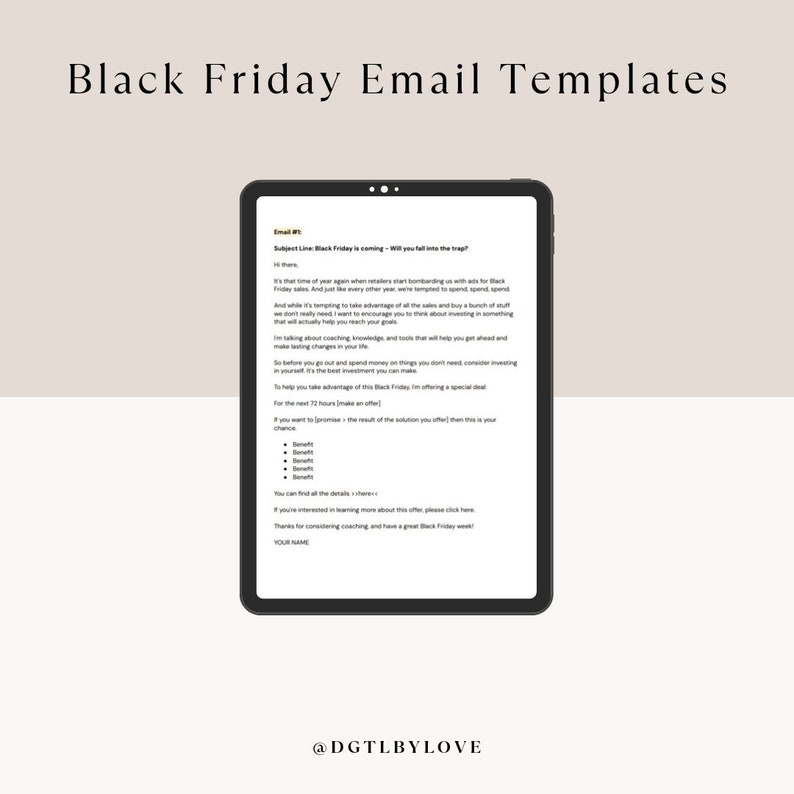 Black Friday Email Templates, Email Marketing, Mailchimp, Instant ...