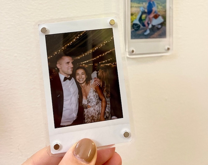 ACRYLIC PHOTO MAGNET | Clear Personalized Picture Magnet for Fridge or ...