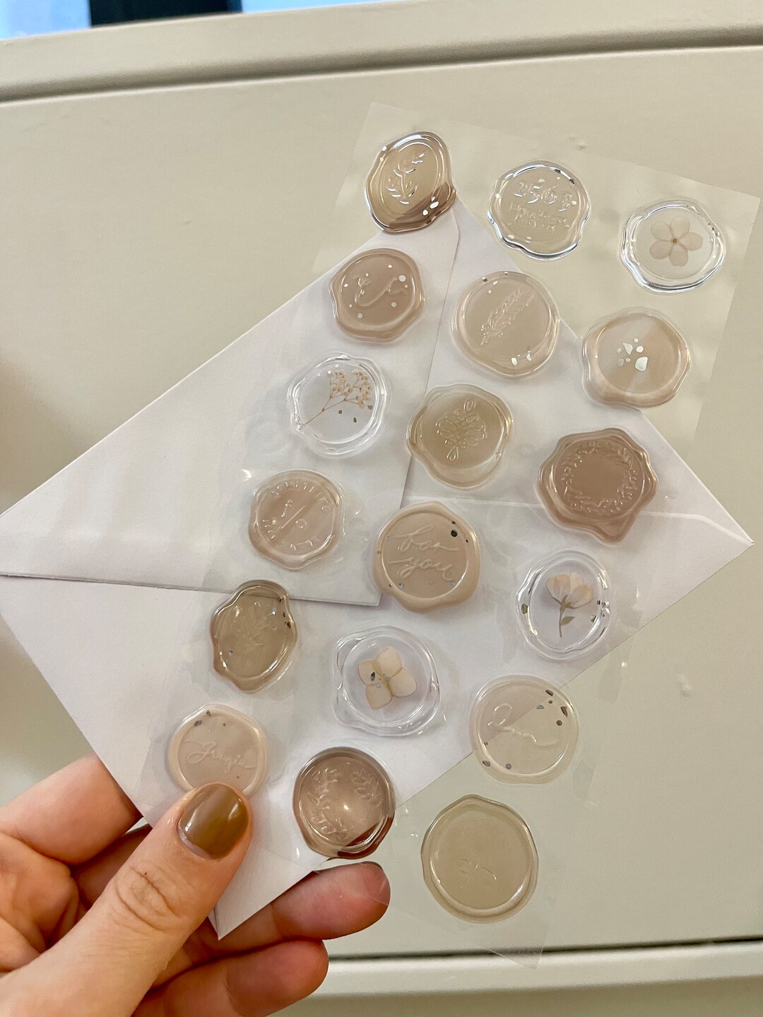 Floral Wax Seal Stamp Stickers 18 Pcs Self Adhesive Envelope Seal ...