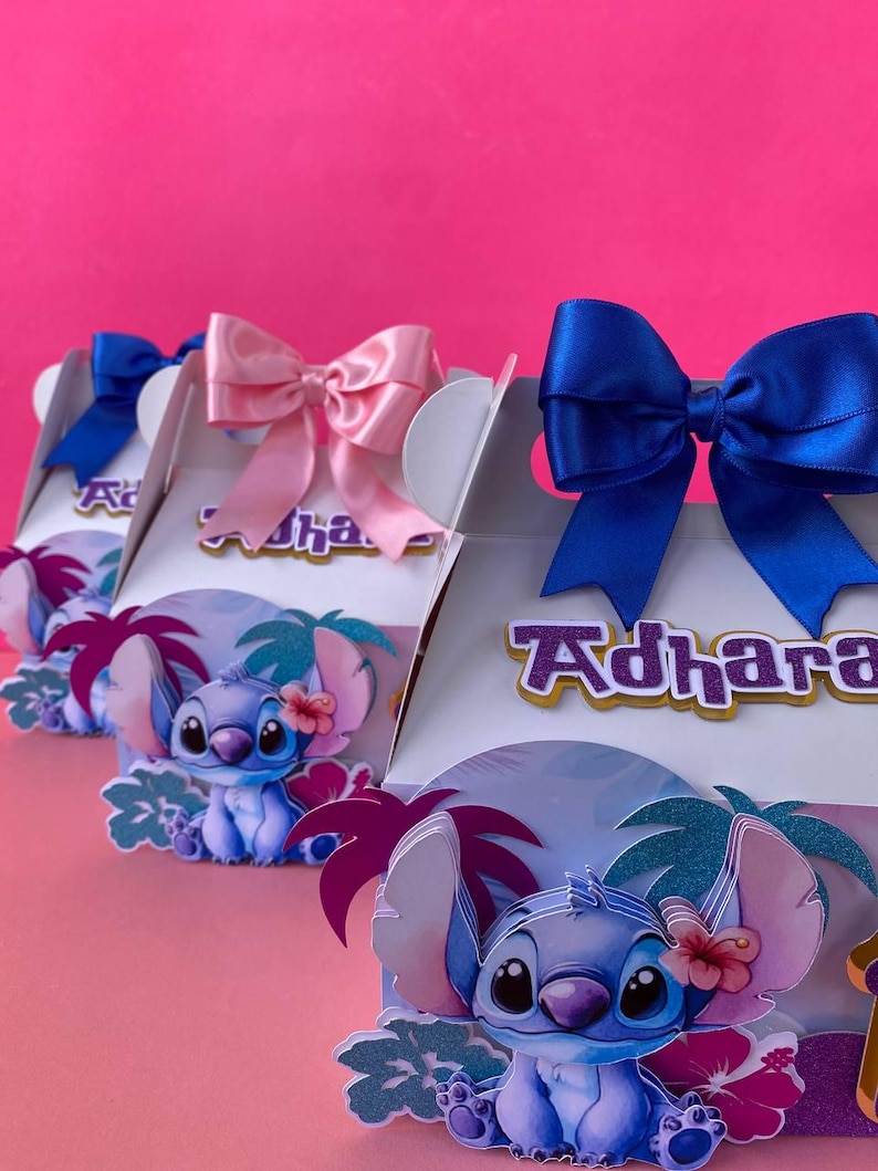 Cajas de Stitch para celebrar cumpleaños- Archivo Digital .Studio- Box ...