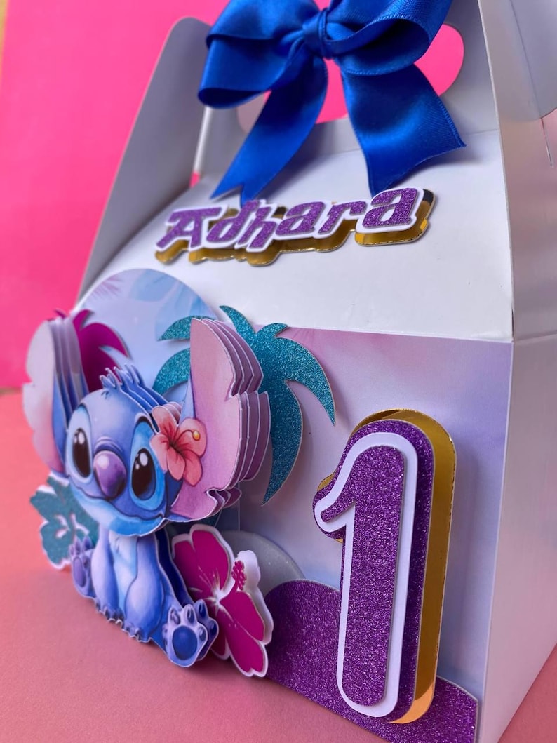 Cajas de Stitch para celebrar cumpleaños- Archivo Digital .Studio- Box ...