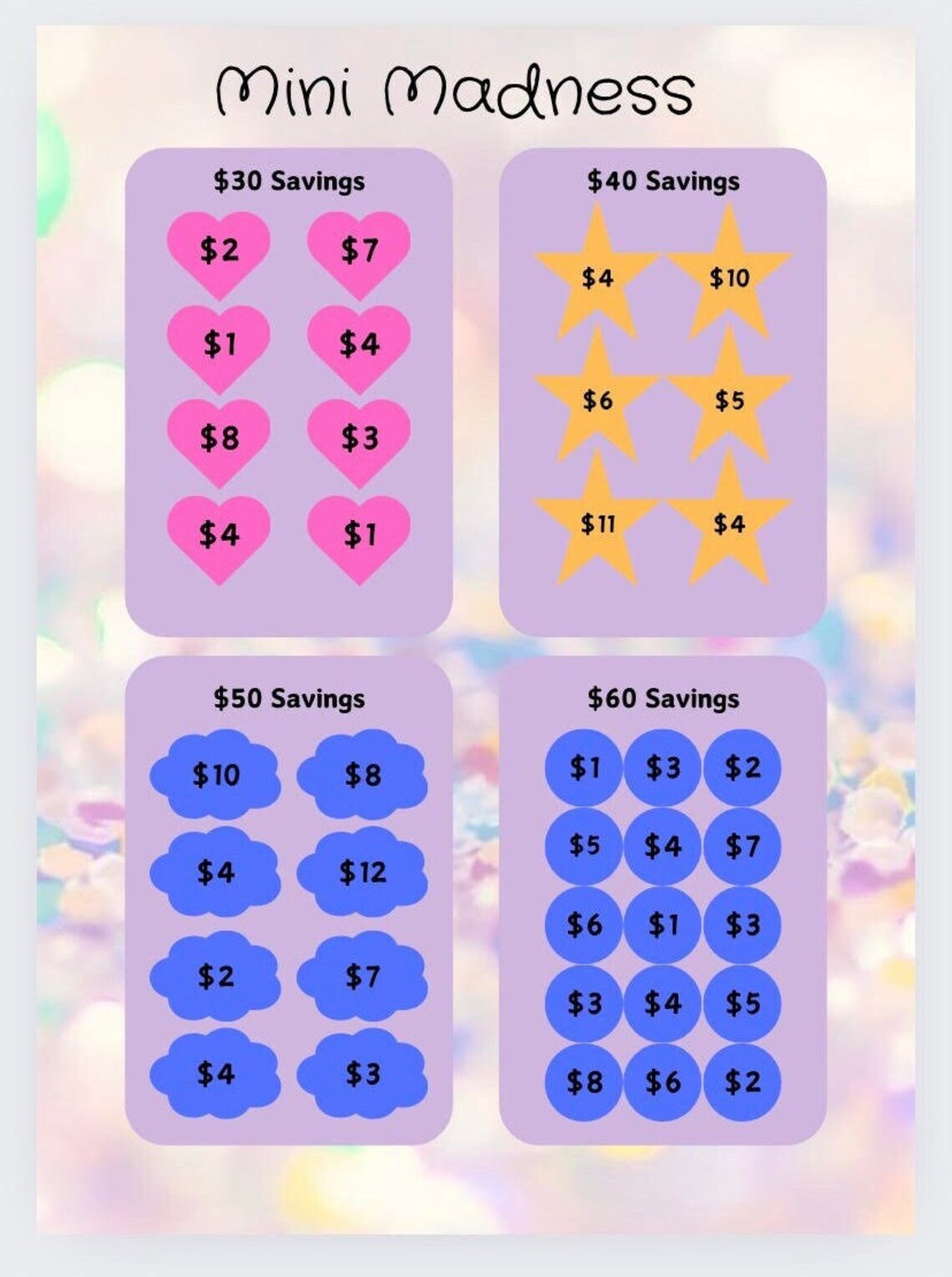 Mini Madness Savings Challenge - Etsy