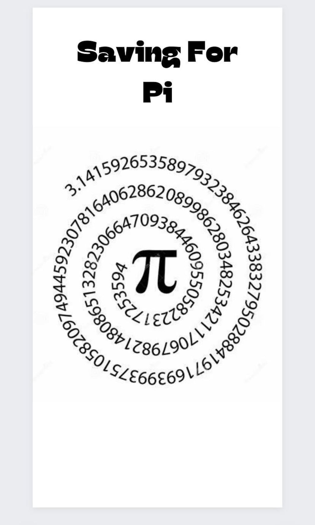 Saving for Pi Savings Challenge - Etsy
