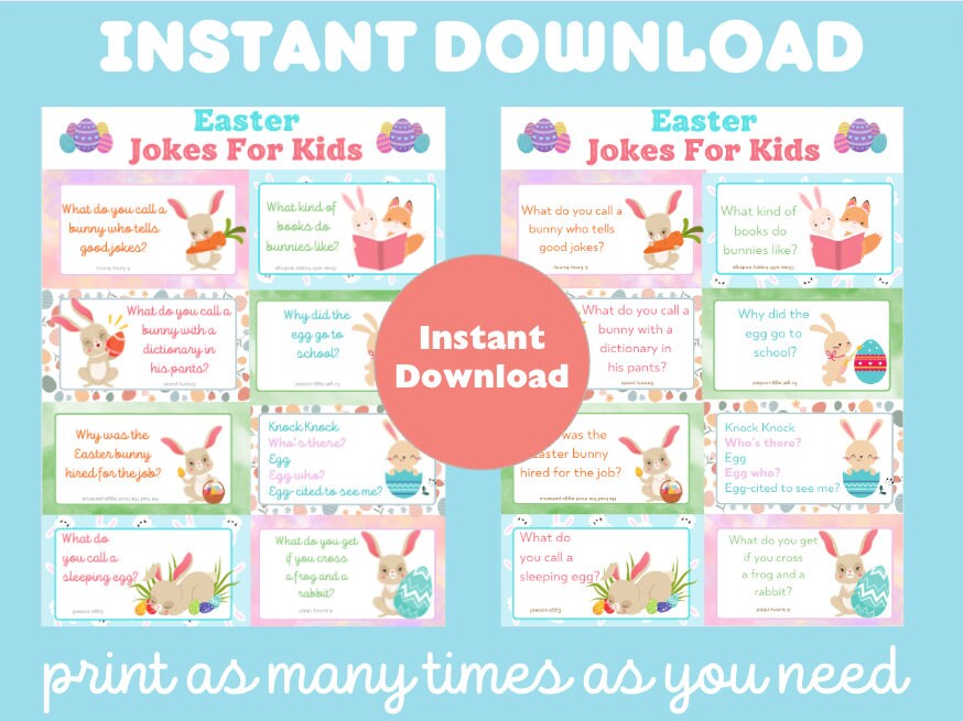 Printable Easter Jokes - Etsy