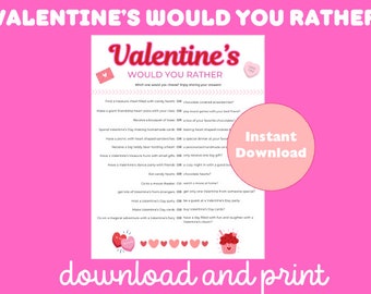 Valentines Day This or That Printable Game, Valentines Party Game ...