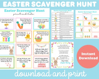 Easter Scavenger Hunt for Kids, Indoor Outdoor Bonus Activity, Easter ...