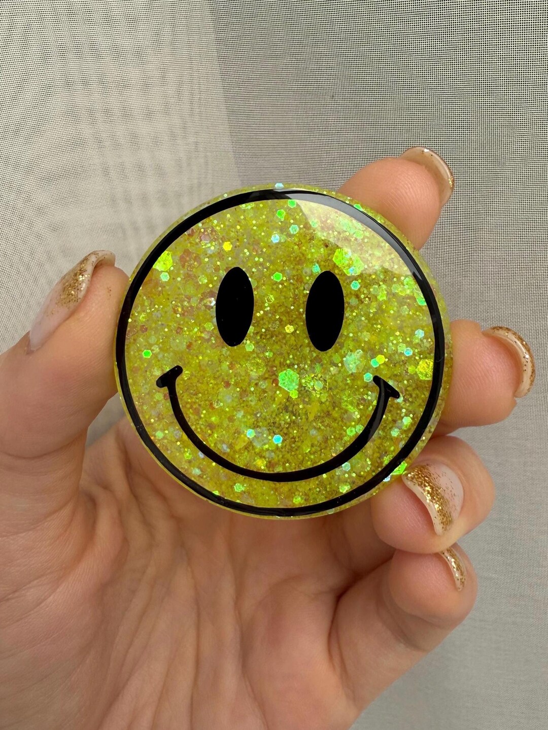 Yellow Smiley Face Reel – Cute and Custom Retractable ID Holders for ...