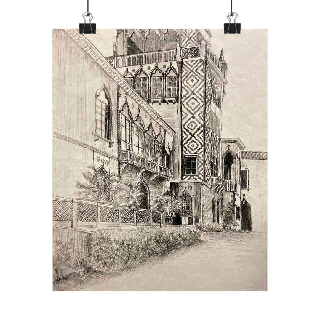 Cà D'zan Etching Print Matte Vertical Poster | Alison George - Etsy
